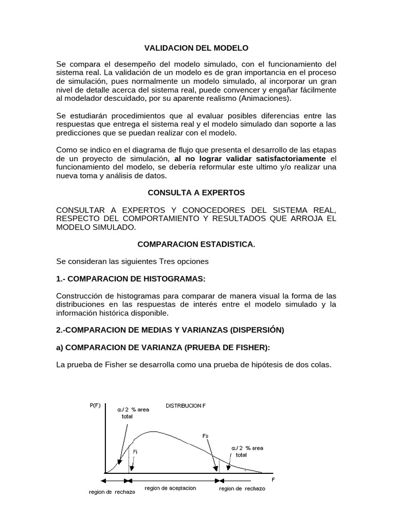 9 Validacion Del Modelo | PDF | Simulación | Diferencia