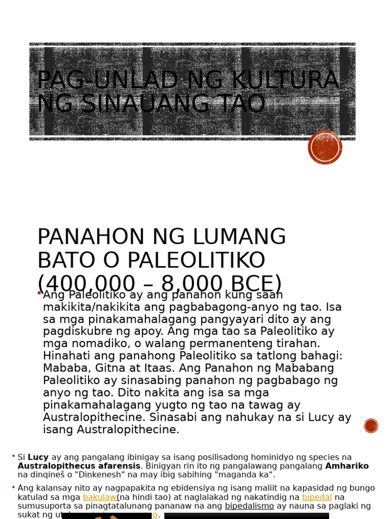 Pag-unlad-ng-kultura-ng-sinauang-tao-APAN | PDF