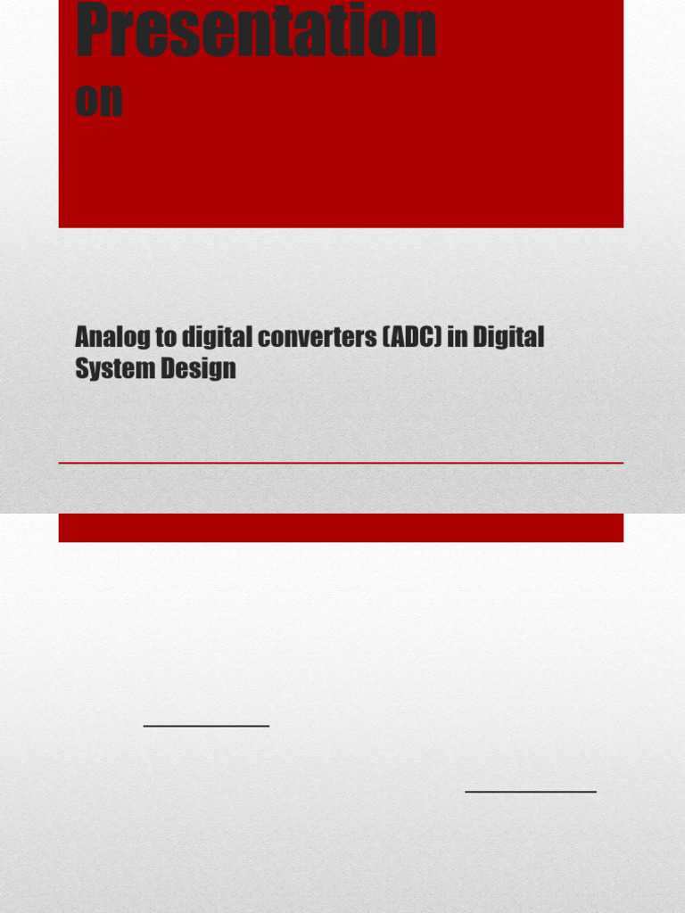 Presentation DSD 01.12.24 PDF | PDF | Analog To Digital Converter | Electronics
