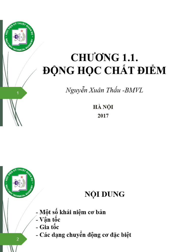 Chuong 1. 1. Dong Hoc Chat Diem (Compatibility Mode) | PDF