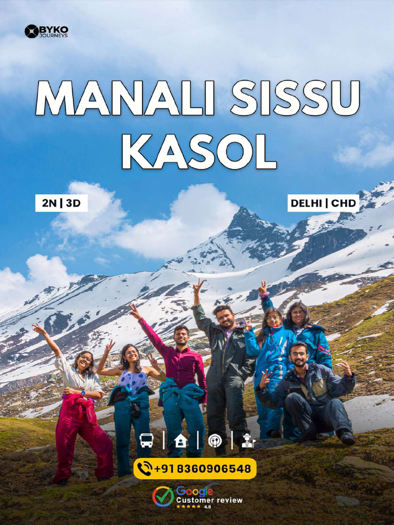Manali Sissu Kasol 2n3d Itinerary | PDF