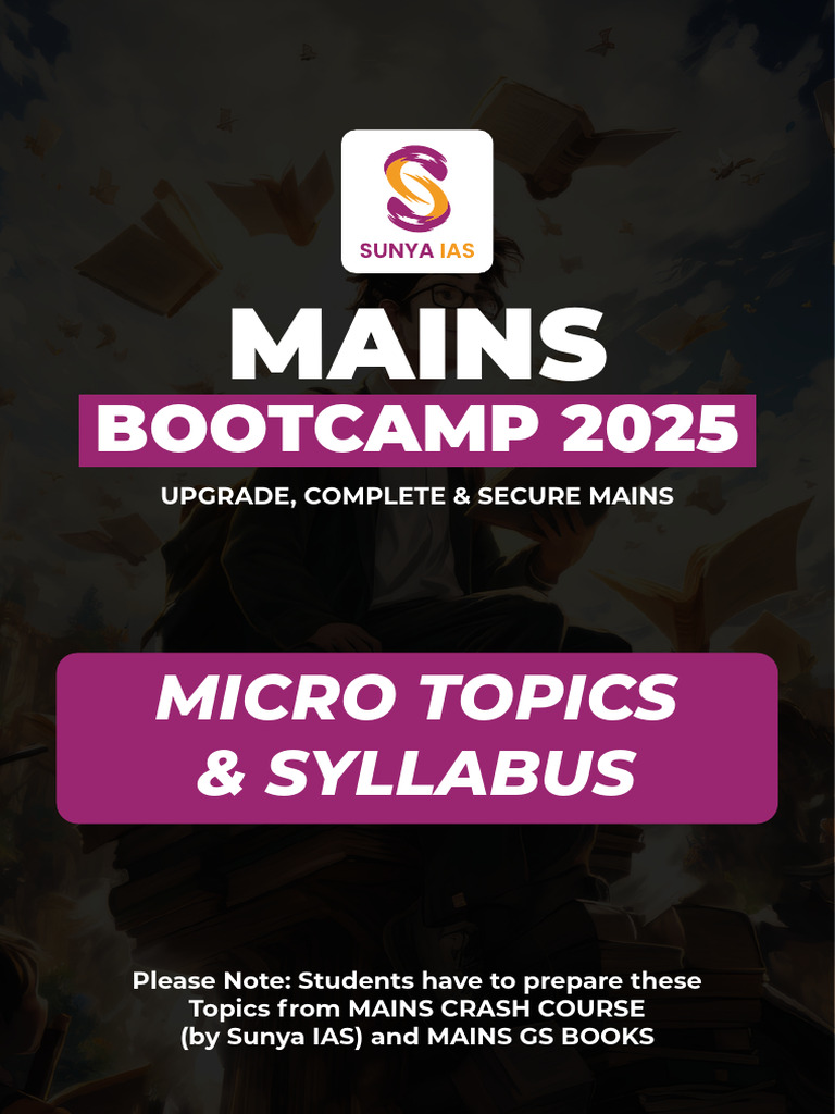 Mains BootCamp - Micro Topics & Syllabus - 21 Oct | PDF