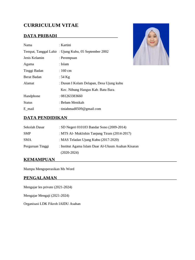 Contoh CV | PDF