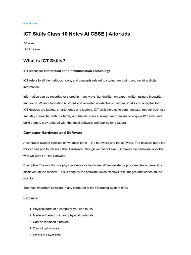 ICT SKILLS | PDF | Operating System | Computer File