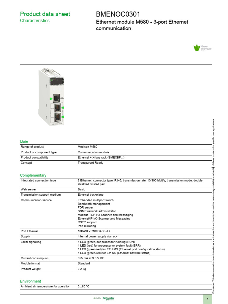 BMENOC0301 | PDF | Ethernet | Manufactured Goods