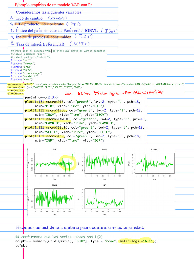 Ejemplo Empirico VAR-SVAR | PDF