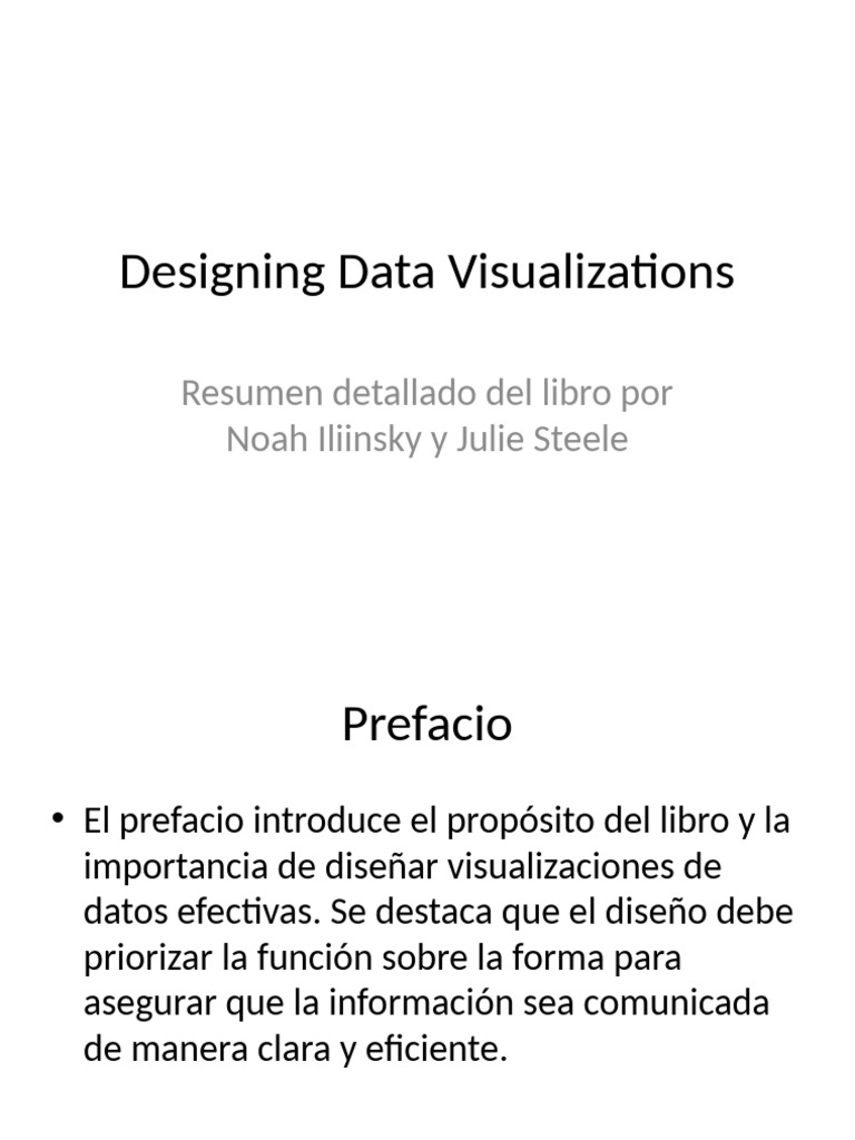 Resumen Detailado Designing Data Visualizations | PDF | Infografia ...