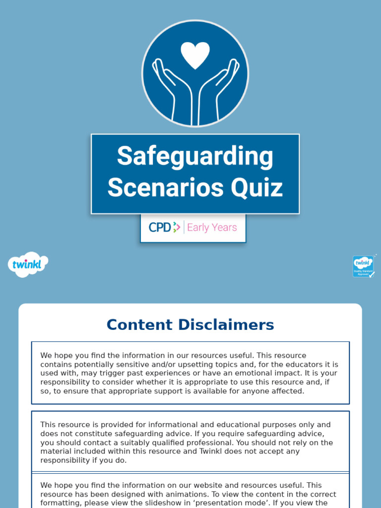 Safeguarding Scenarios for Early Years | PDF | Child Abuse | Caregiver