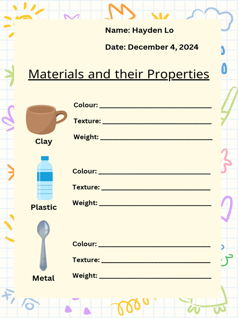 Colorful Illustrative Doodle Page Border A4 | PDF