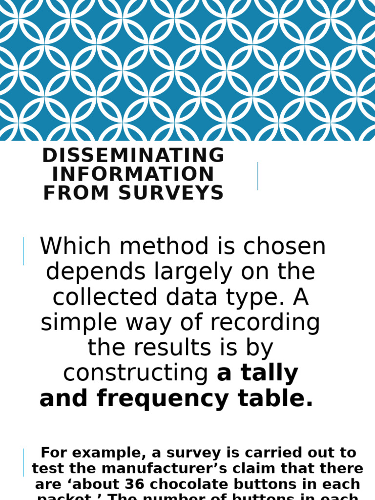 Disseminating Information From Surveys | PDF | Survey Methodology ...