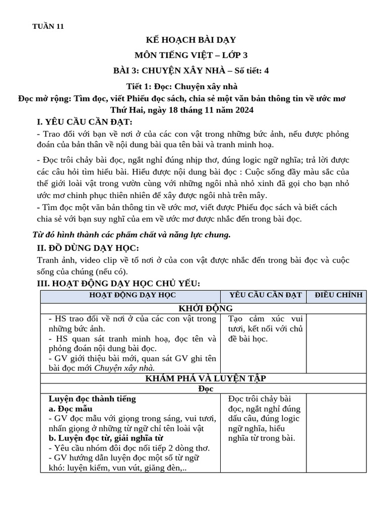 Tiếng Việt - T11 | PDF