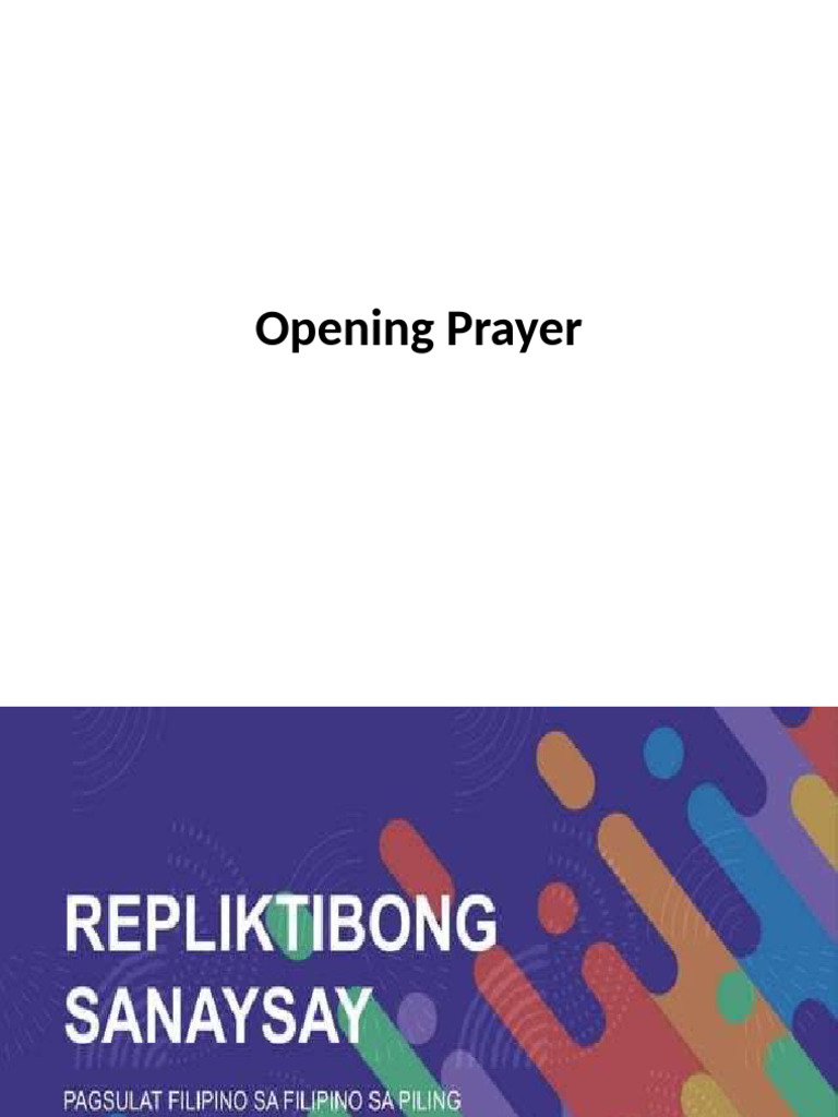 Opening Prayer Guide | PDF