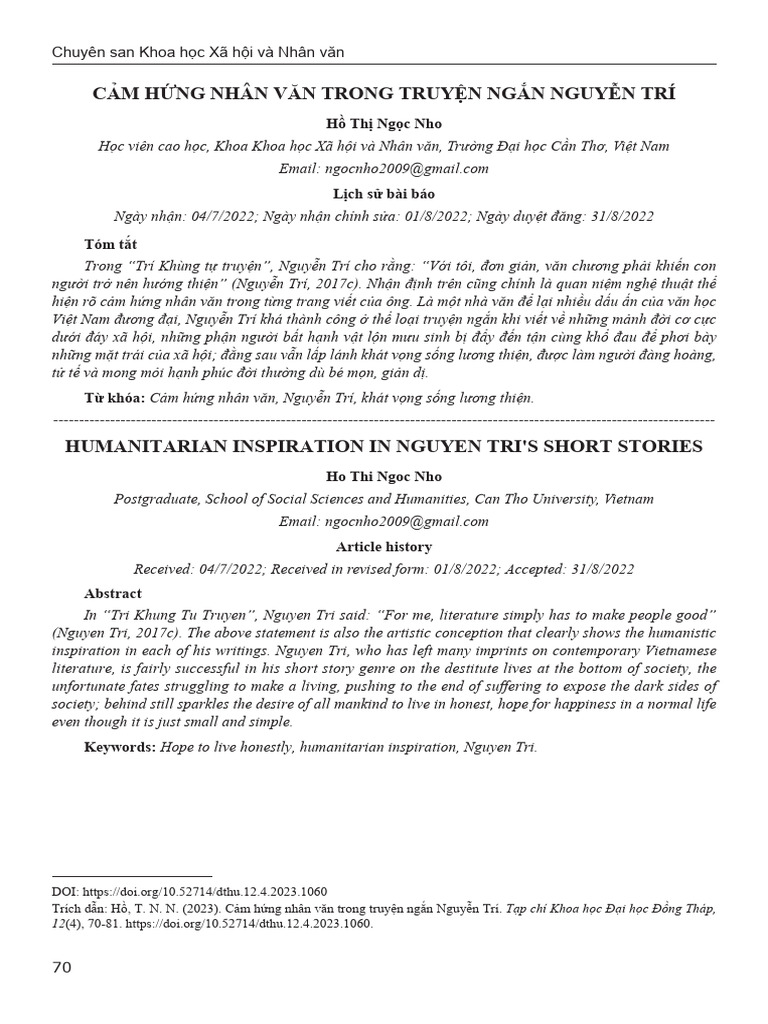 CM HNG Nhan Van Trong Truyn NGN Nguy | PDF