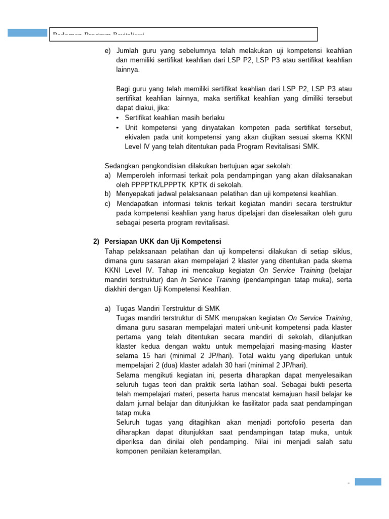 Program Revitalisasi Guru SMK | PDF
