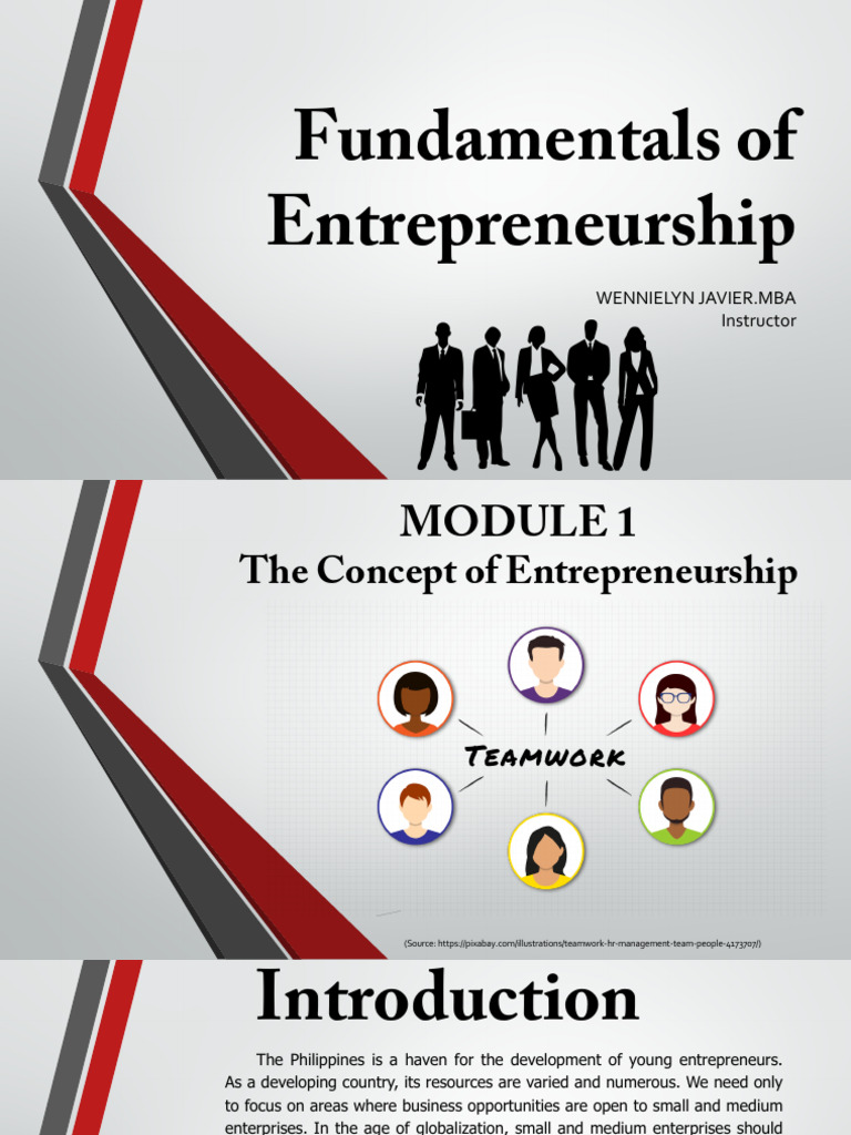 Module 1 The Concept of Entrepreneurship | PDF | Entrepreneurship ...