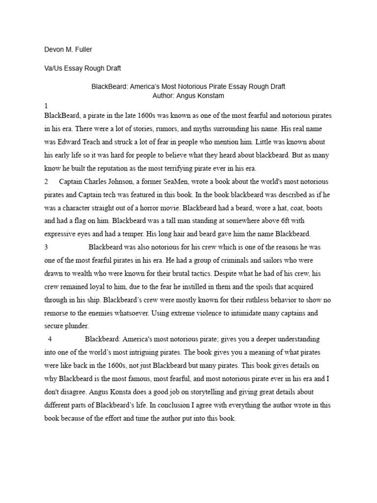 Devon VA - Us Essay Rough Draft Fuller | PDF