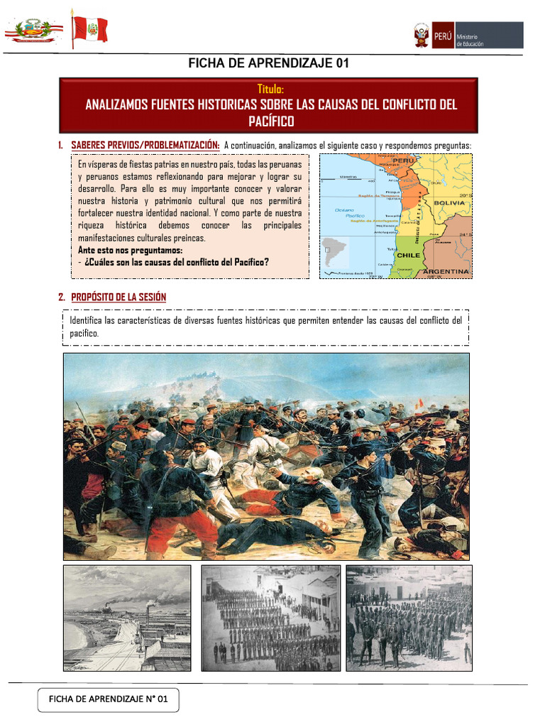 Ficha de Aprendizaje CCSS 4° Grado | PDF | Chile | Bolivia