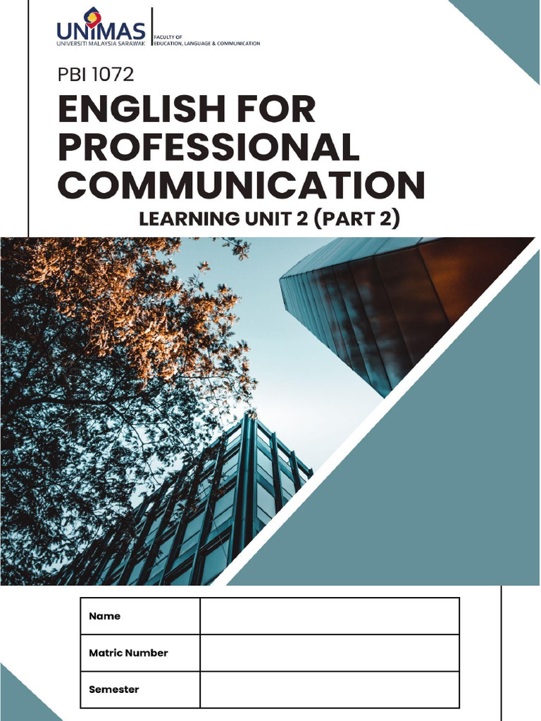 1. PBI1072_Module_Learning Unit 2_Students_Part 2 of 2 | PDF
