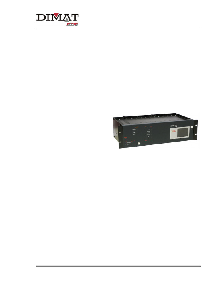 TPU-1 - Installation and Commissioning - (MVJ - Sun - Web - Version ...