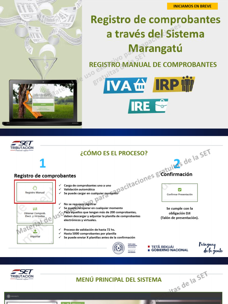 Material-Registro Manual de Comprobantes en el Sistema Marangatu | PDF ...