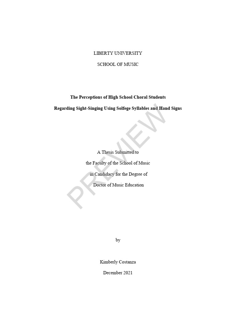 The Perceptions of High School Choral Students Regarding Sight-Singing ...