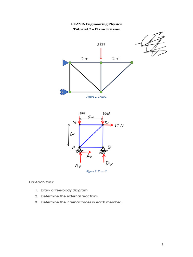 Engineering Physics Truss Tutorial | PDF