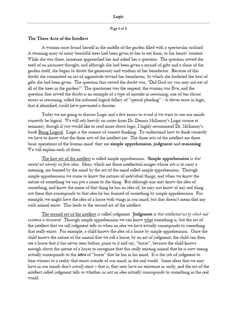 Logic1 | PDF | Fallacy | Argument