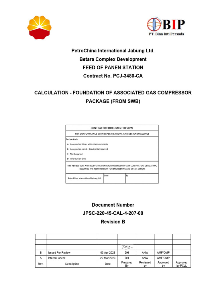 JPSC-220-45-CAL-4-207-00 Rev.B Foundation of AG Compressor Package ...