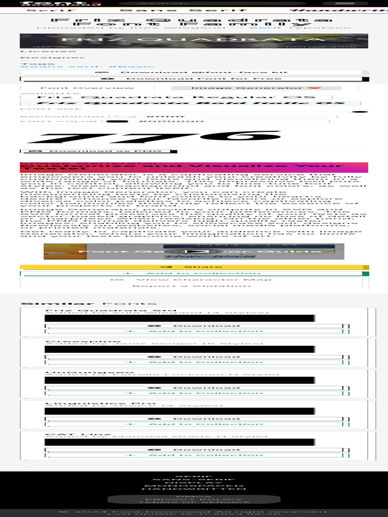 Friz Quadrata Font Family Download Free Font.Download | PDF | Typefaces ...