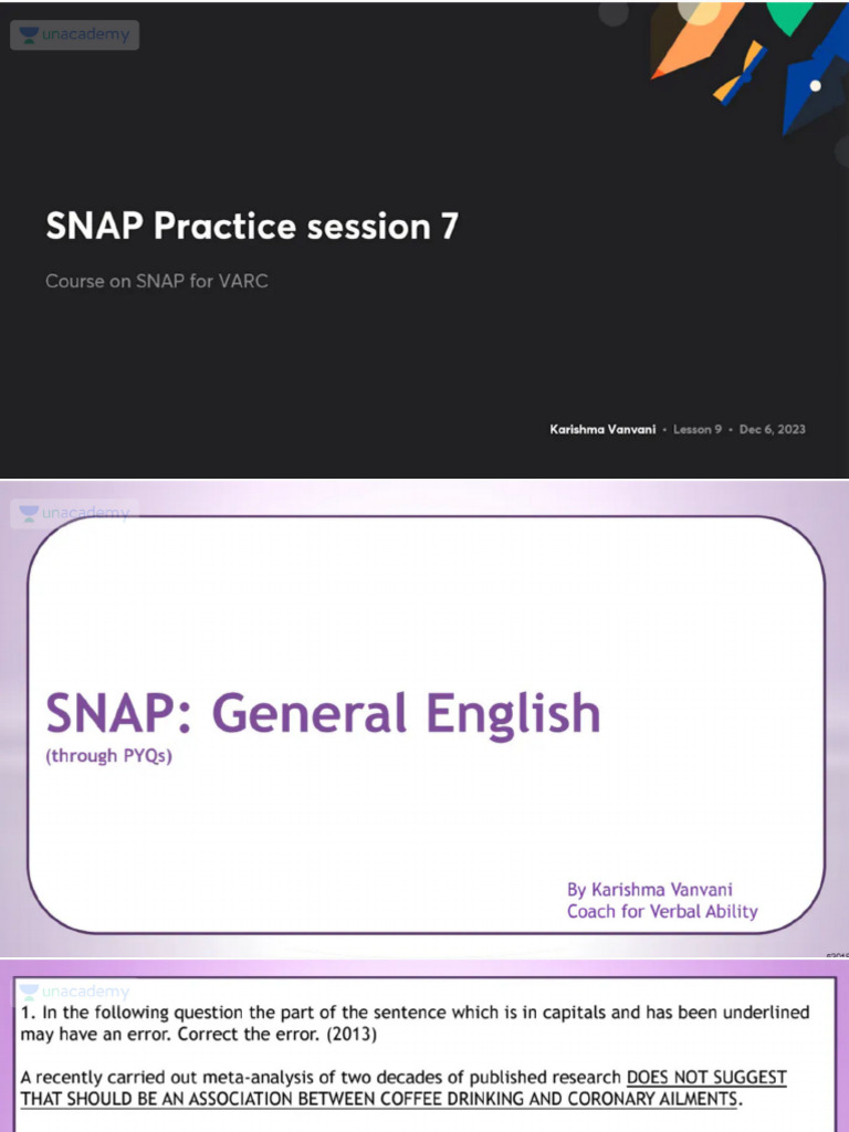 SNAP Practice Session 7 No Anno 1734232623683 | PDF