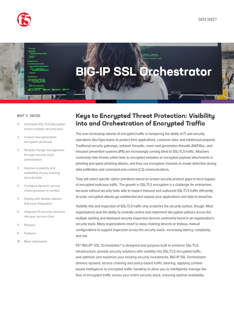 Ssl Orchestrator Datasheet | PDF | Transport Layer Security | Security