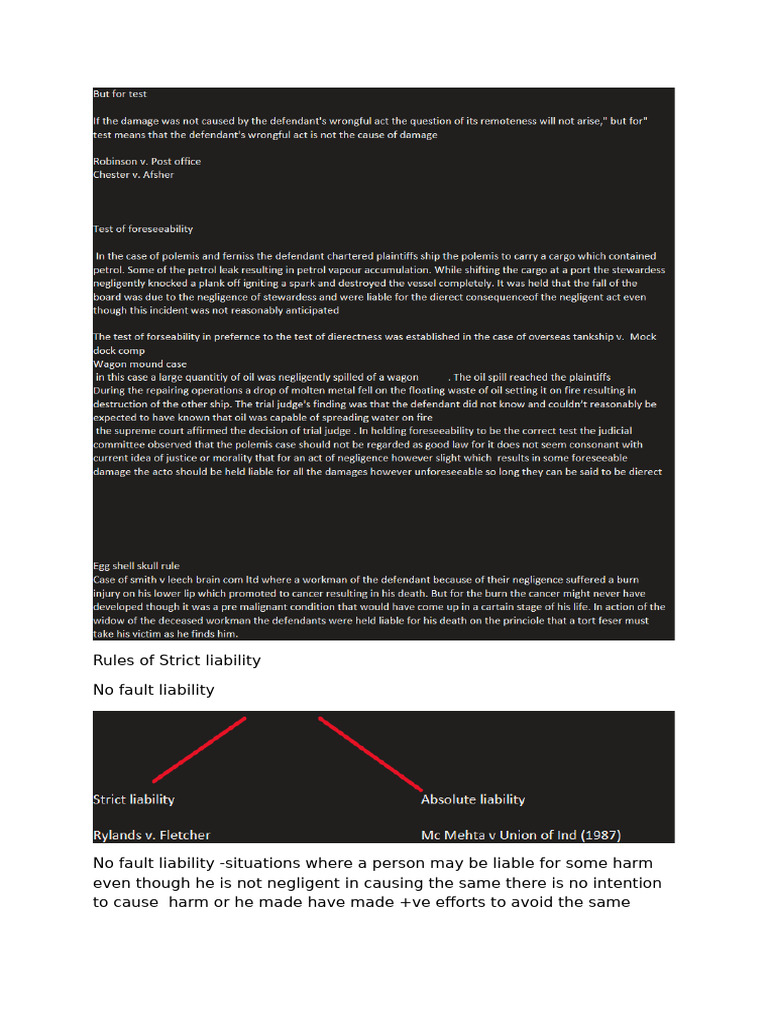 Rules of Strict Liability | PDF