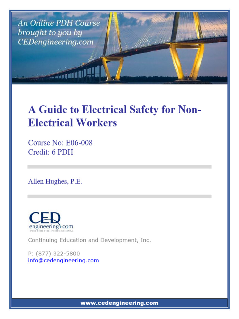 E06-008 - A Guide To Electrical Safety For Non-Electrical Workers - US ...