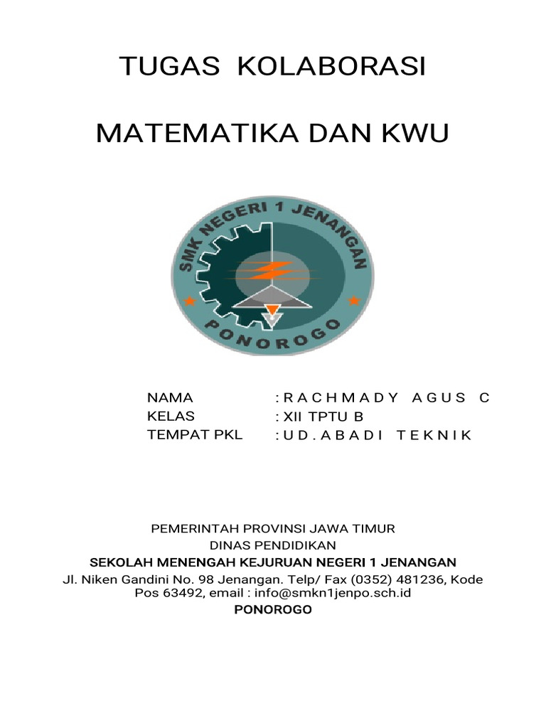 Bagi TUGAS KOLABORASI MTK DAN KWU | PDF
