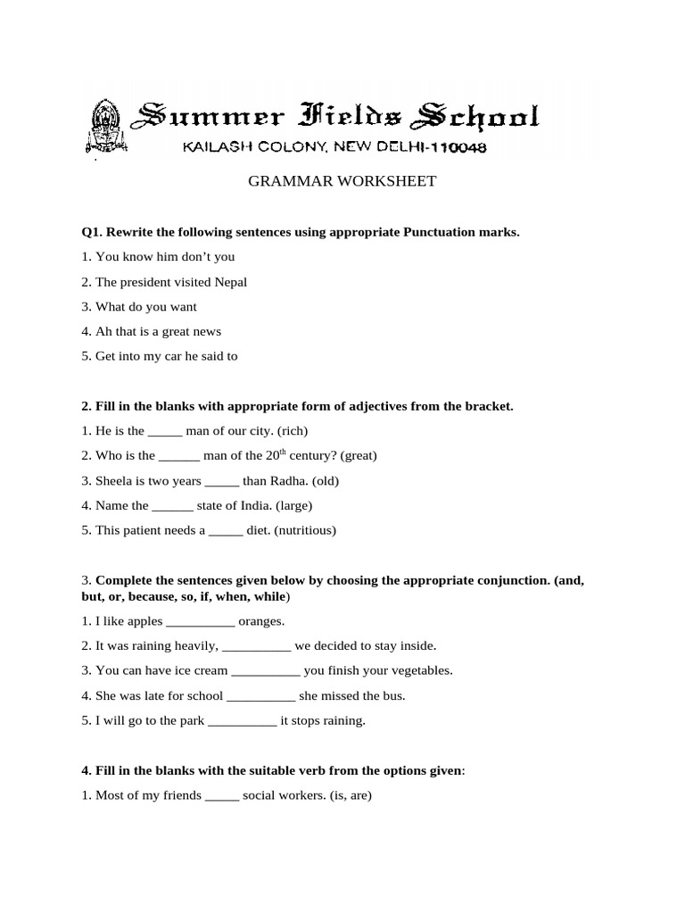 Grammar_worksheet | PDF