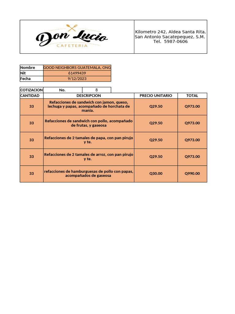 Cotizaciones Machote | PDF