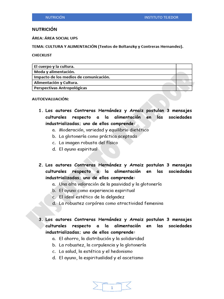 Checklist Rea Social Up5 | PDF