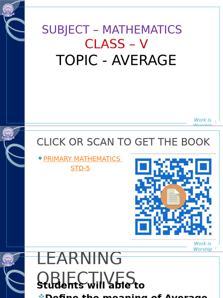 V-Chapter Average | PDF | Arithmetic | Mathematics