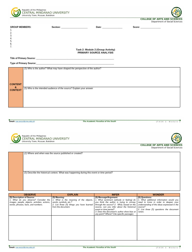 PRIMARY SOURCE ANALYSIS (1) | PDF | Information | Psychological Concepts