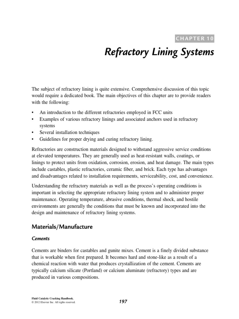 Refractory Lining Systems Overview | PDF