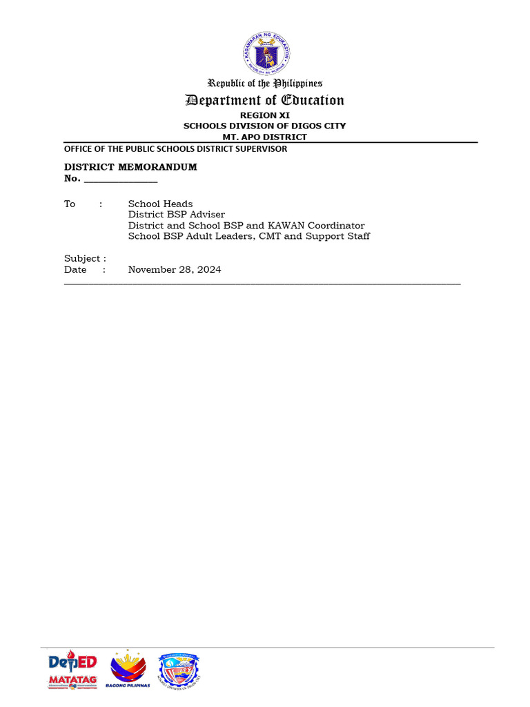 BSP Council Jamboree 2024 Memo | PDF | Accounting