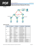 Packet Tracer - Configure Numbered Standard Ipv4 Acls: Addressing Table | PDF | Router ...