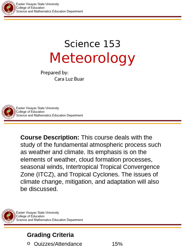 Meteorology | PDF | Atmosphere Of Earth | Atmosphere