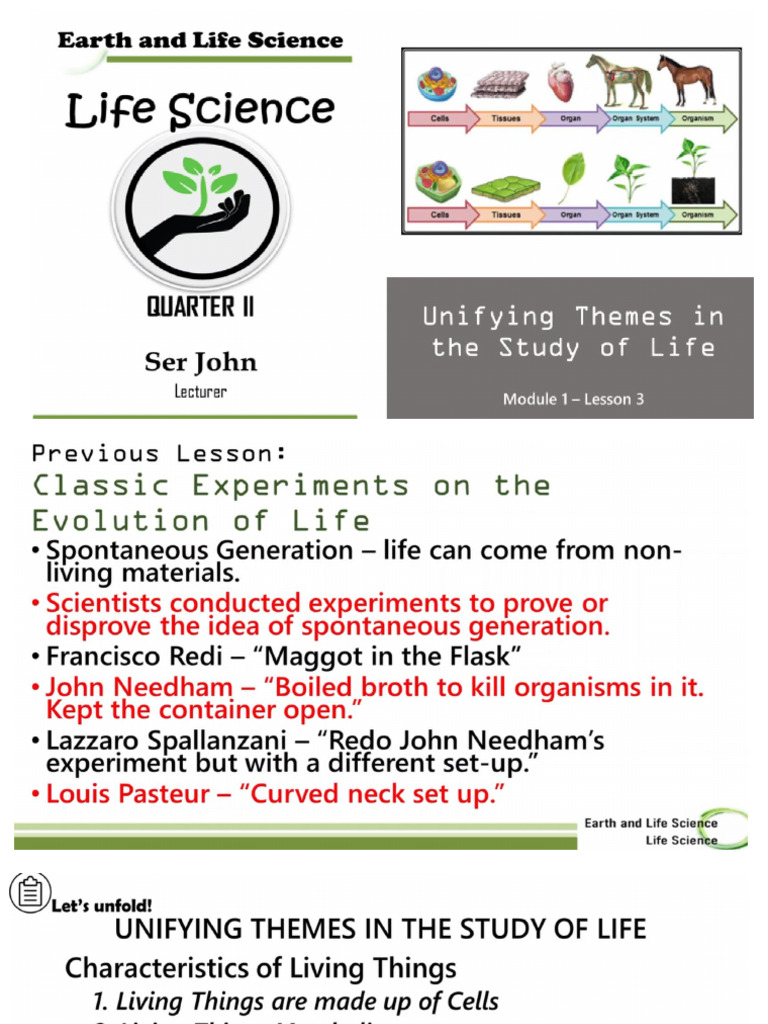 LESSON 3 UNIFYING THEMES | PDF