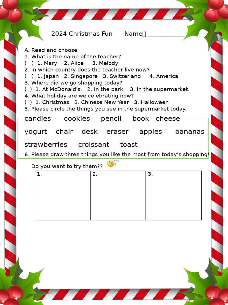 Worksheet Grade 1,2,3 | PDF