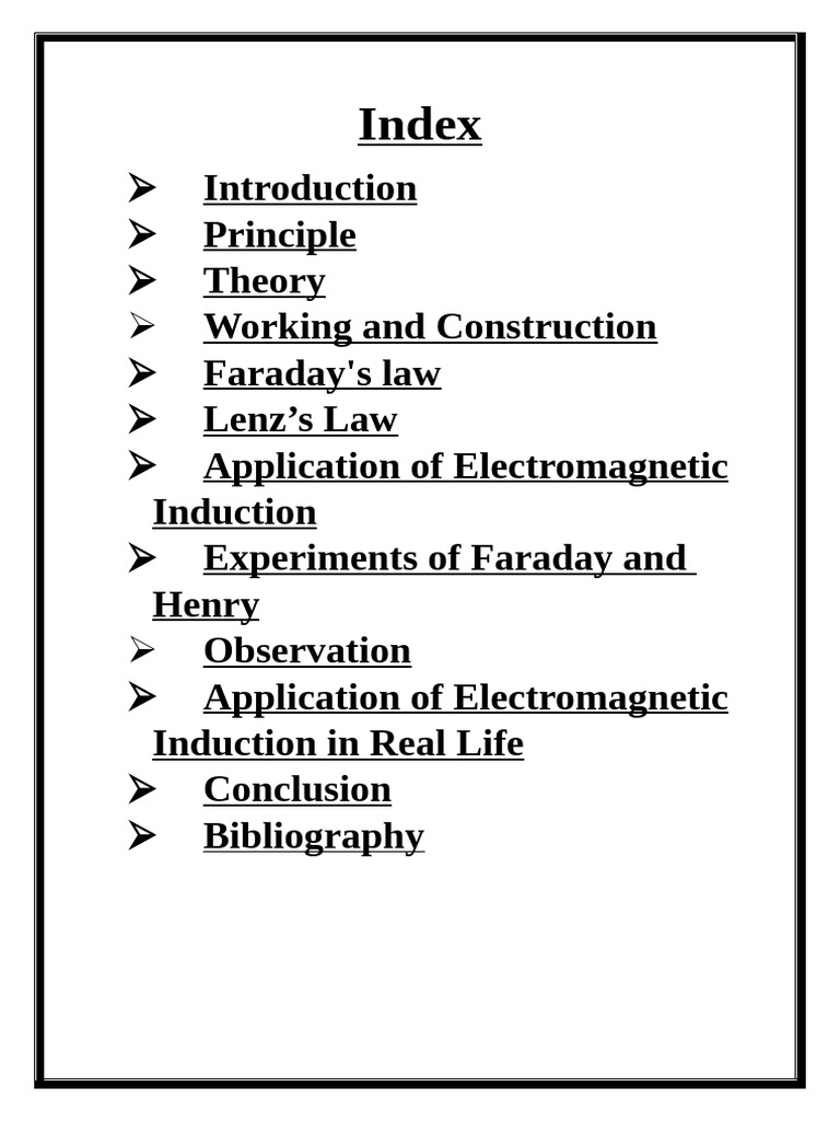 Index | PDF | Electromagnetic Induction | Magnetic Field
