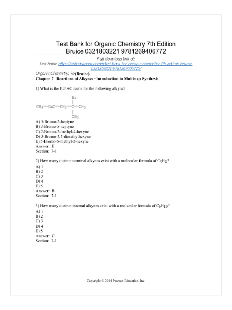Chem Test Bank | PDF