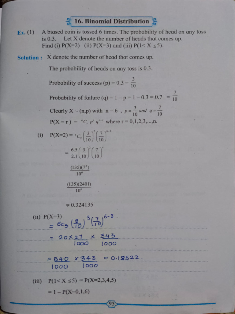 16 - Binomial Distribution PDF | PDF | Mathematics | Mathematical And ...