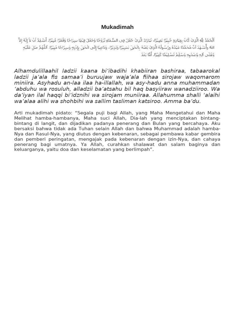 Mukadimah | PDF