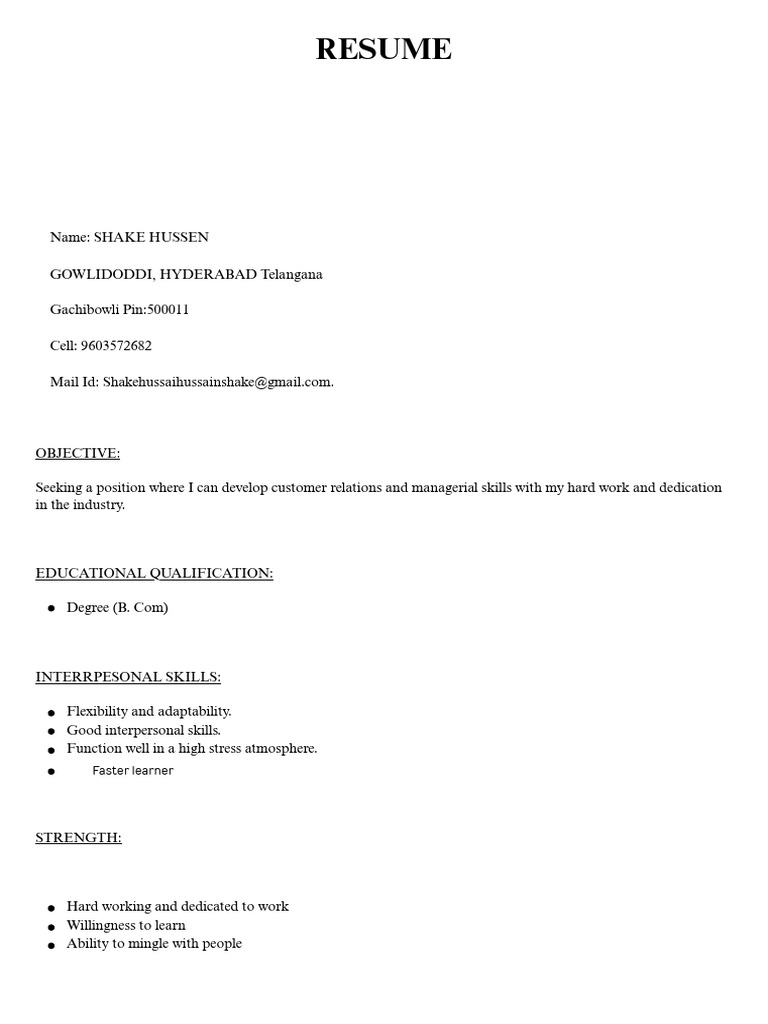 Resume Mine - PDF 2 | PDF